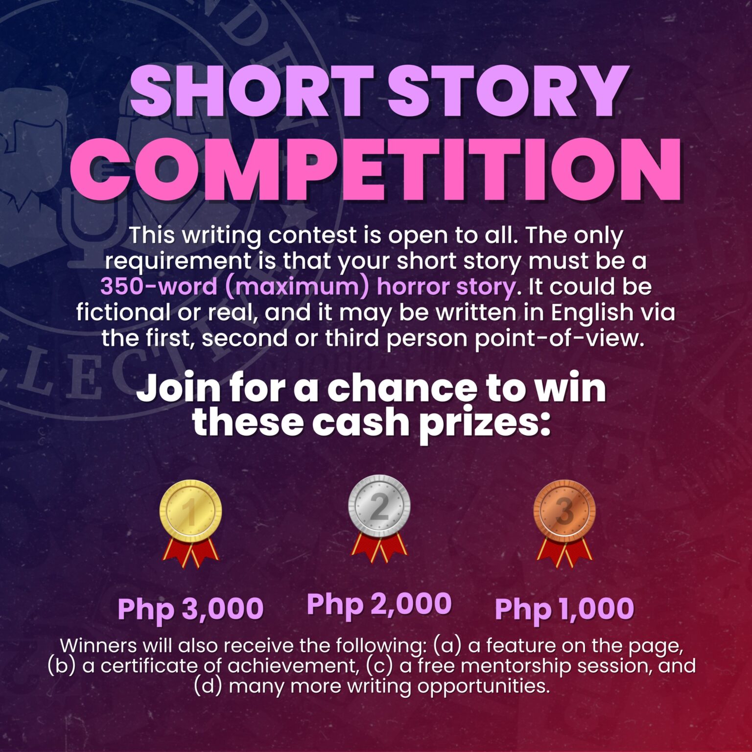 Press Release Horror Story Competition 8Letters Bookstore And Press Release Horror Story Competition 8Letters Bookstore And